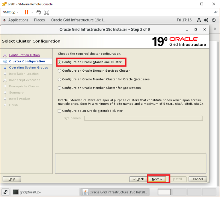Oracle RAC One Node環境を構成してみました ステップ4 Oracle Grid Infrastructureの導入 ...