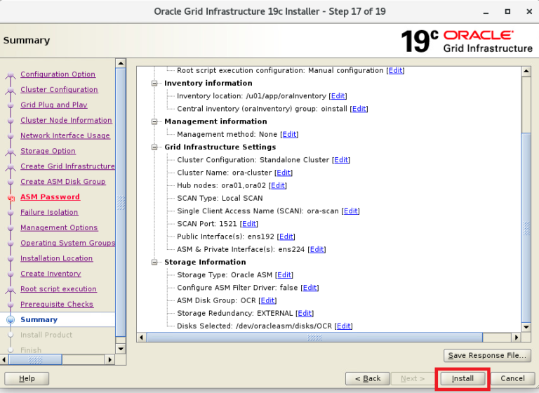 Oracle RAC One Node環境を構成してみました ステップ4 Oracle Grid Infrastructureの導入 | データベース アクセス パフォーマンス ブログ